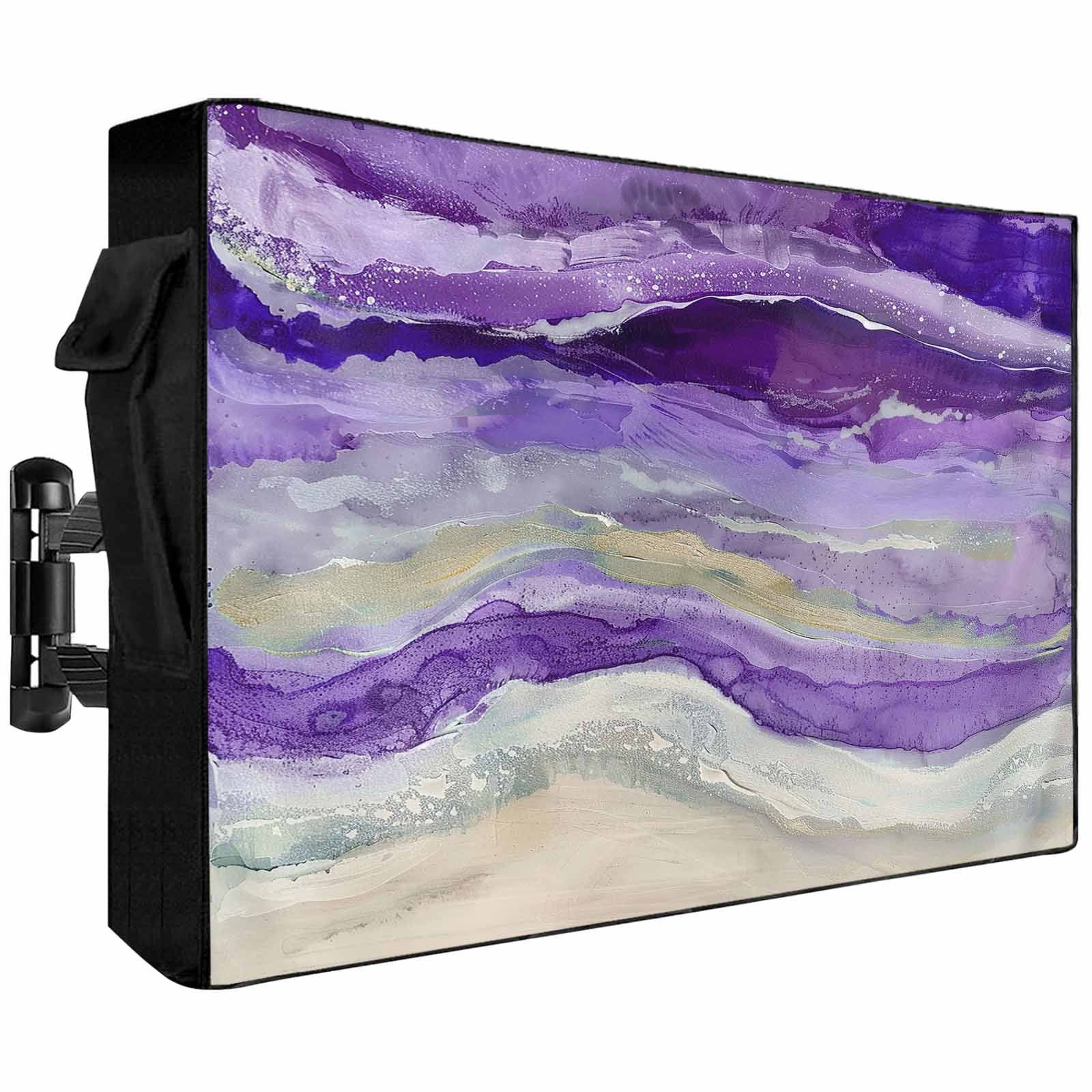 Abstract Purple Outdoor TV Cover 60 to 65 inch Gradient Beach Ocean ...