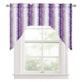 Abstract Purple Stripes Swag Valance for Windows, Dreamy Purple ...