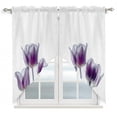 Abstract Purple Swag Valances for Windows 45 inches Long, Tulip Ray ...