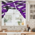 Abstract Purple Waves Swag Curtain Valance for Windows, Modern ...