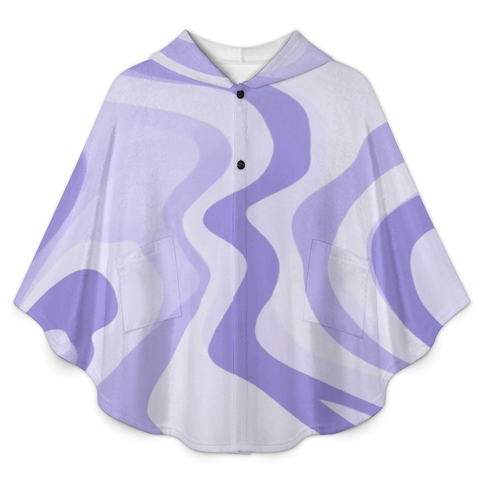 Abstract Purple Wavy Pattern Design Blanket Oversized Wearable Hooded ...