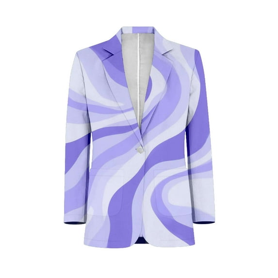 Abstract Purple Wavy Pattern Design Customized Men's Suits full man ...