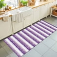 Abstract Purple White Stripe Rectangle Rug 2'x6' Ombre Art Geometric ...