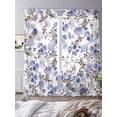 Abstract Purple Wild Flower Sheer Curtains 2 Panels Set Summer Rustic ...