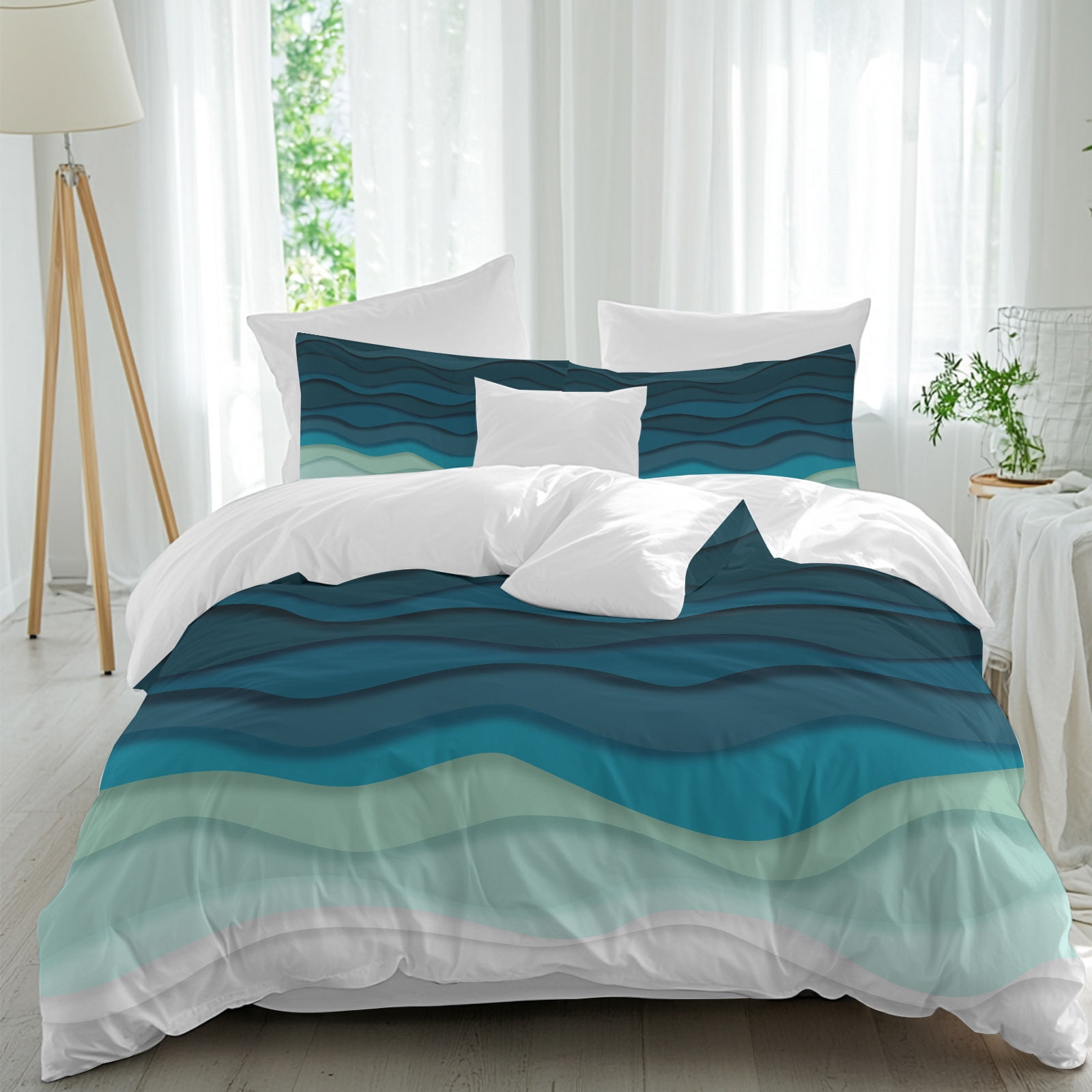 Abstract Queen Size 4 piece Duvet Cover Set,3 Comfort Bedding Set ...