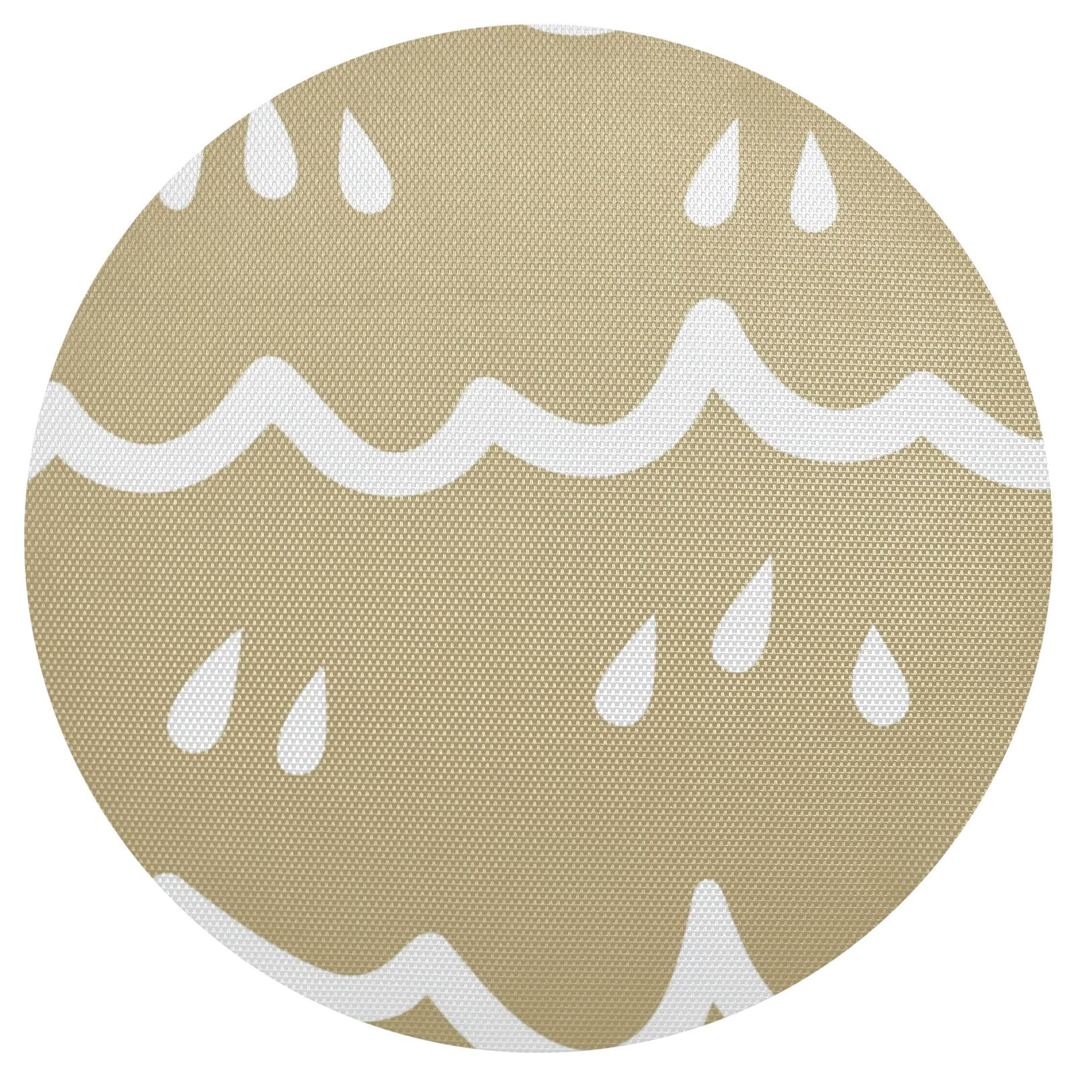 Abstract Rain Scene 4-Piece 15.4in Heat-Proof PVC Plate Mats, Easy Cut ...