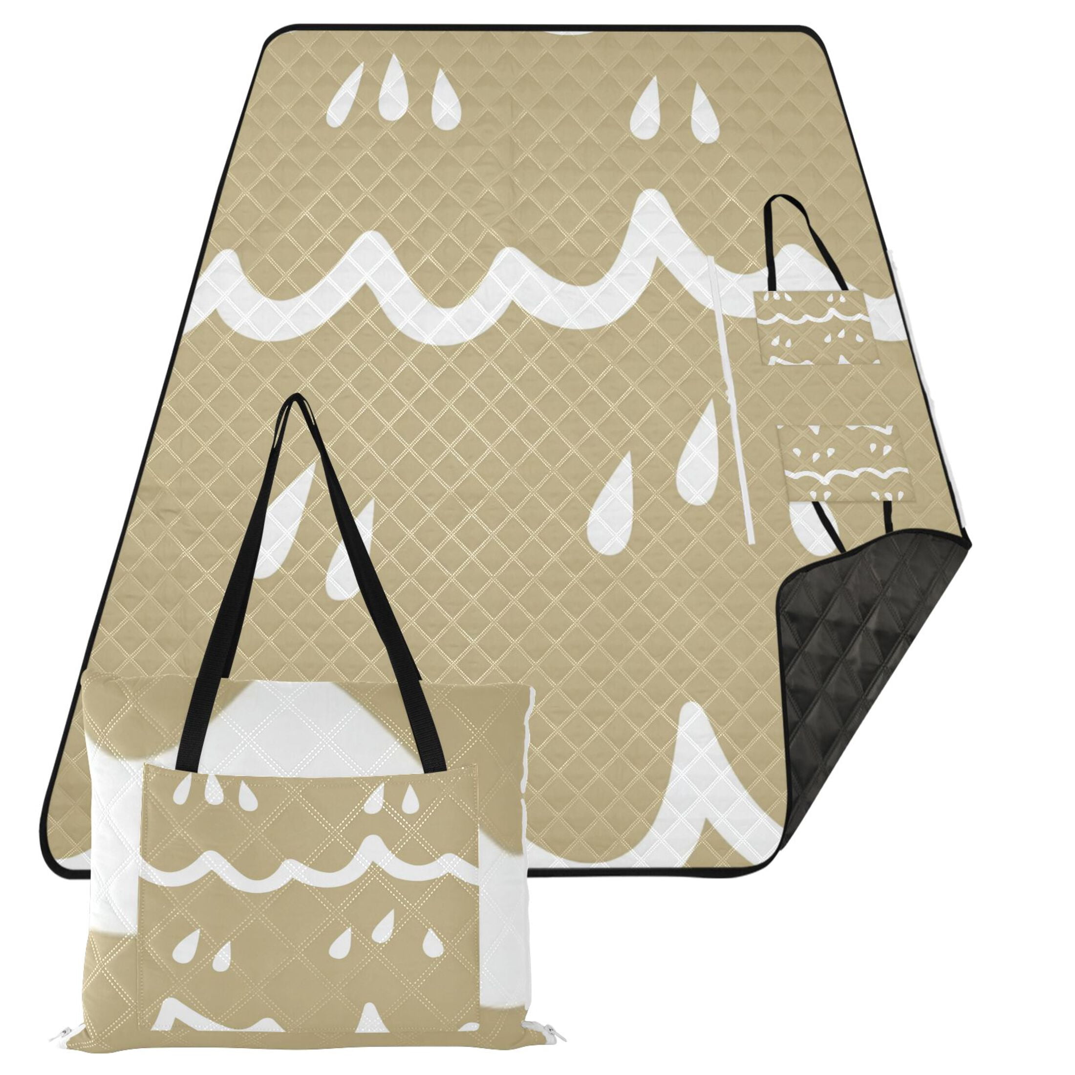 Abstract Rain Scene 80x118in Waterproof Camping Blanket, Foldable ...
