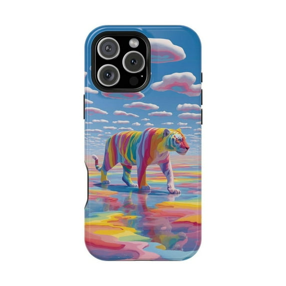 Abstract Rainbow Color Tiger Stripes Pattern Case for iPhone 11,12,13 ...