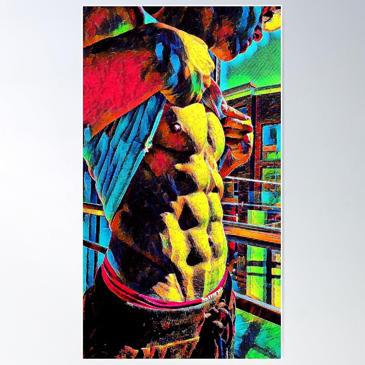 Abstract Rainbow Street Abs Poster Wall Art, Modern Wall Decor For ...