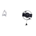 Abstract Reader Figurine Bird Wall Clock Minimalist Resin Acrylic ...