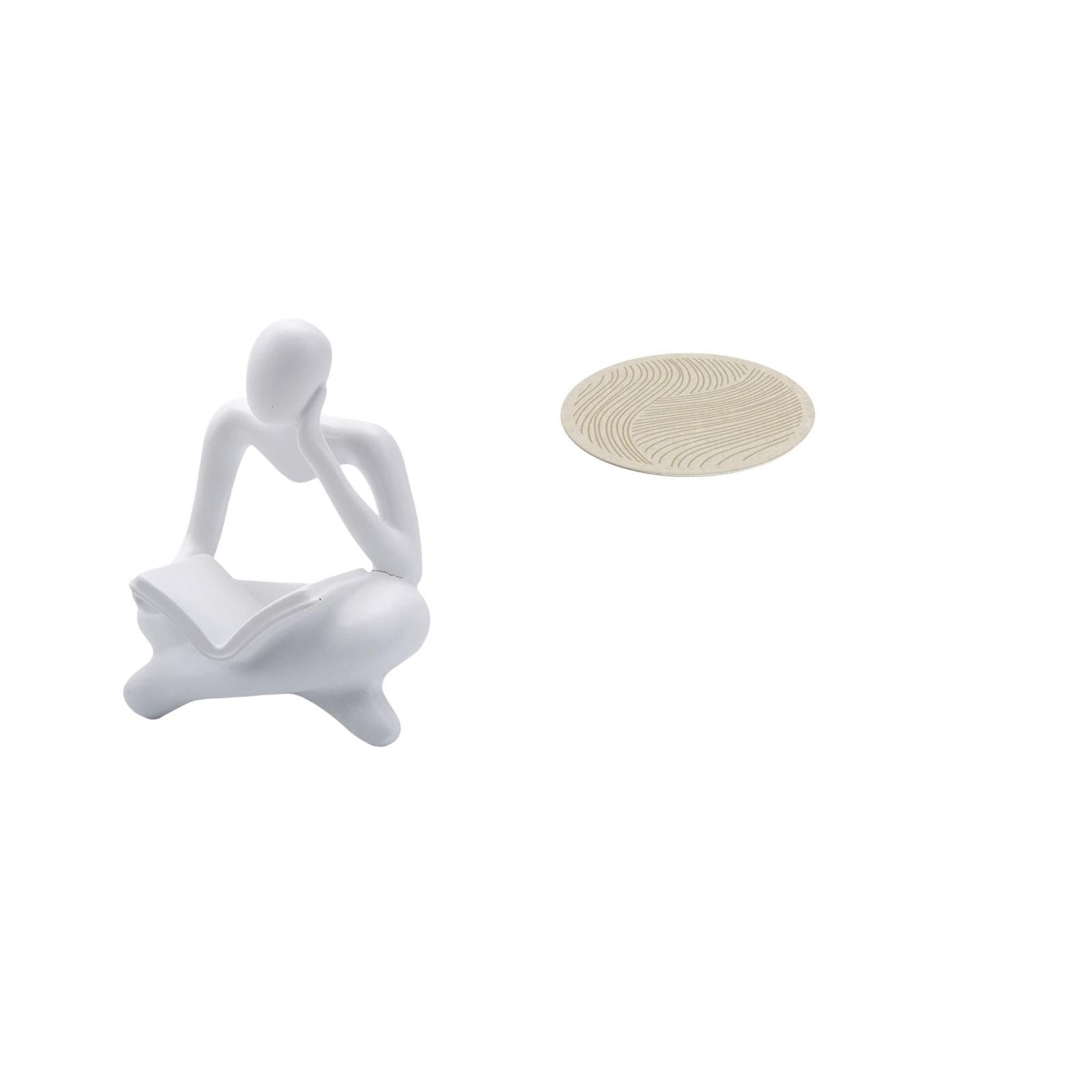 Abstract Reader Figurine Human Decor Thinker Statue Resin Material for ...