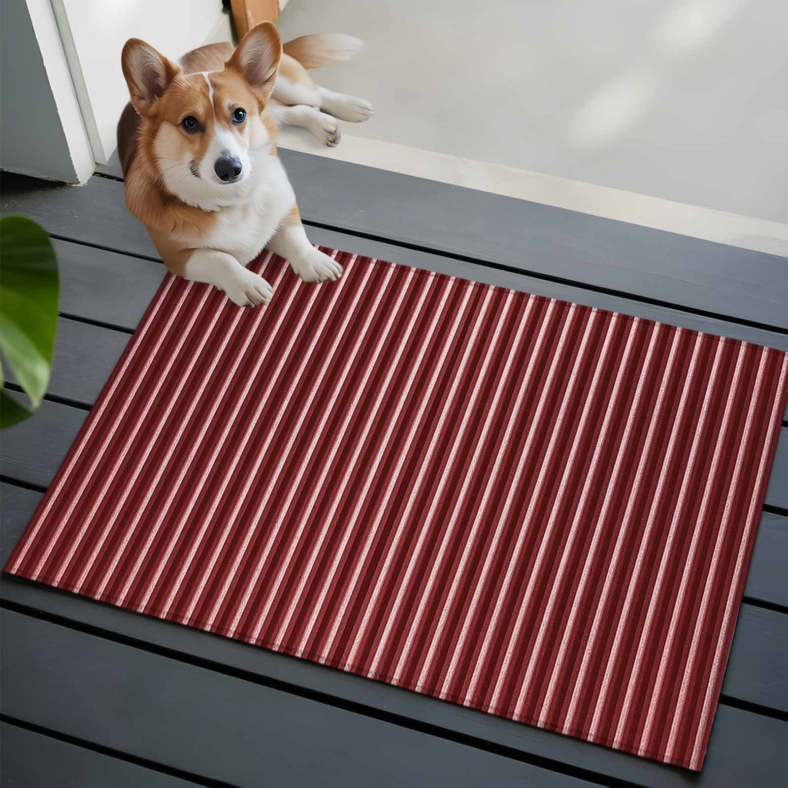 Abstract Red, Bathroom Mat 2x3 FT, Non Slip Small Kitchen Mat ...