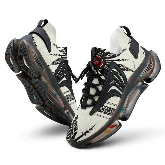 Abstract Red Black Art Design Walking Shoes for Men Woman Lightweight ...