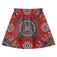 Abstract Red Black Geometric Pattern Girls' Skirts A-Line Skirts with ...