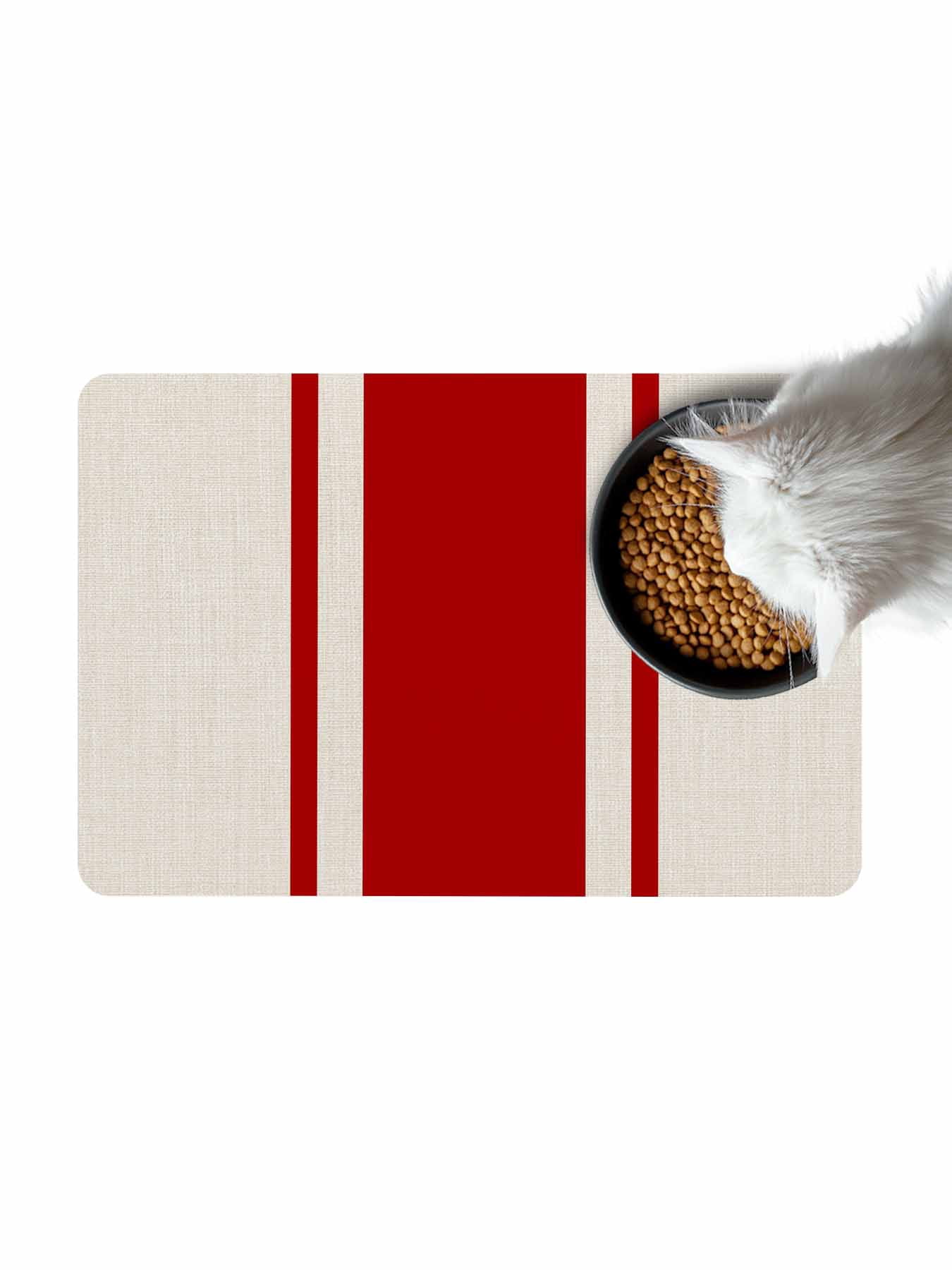 Abstract Red Color Block Doormat Non Slip Diatomaceous Earth Door Mat ...