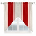 Abstract Red Color Block Swag Curtain Valance for Window 2 Panels ...