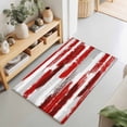 Abstract Red Grey Striped Rectangle Rug 2'x3' Modern Paint Pattern ...
