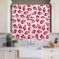 Abstract Red Lips Pattern Curtain Tier and Valance Set 3 Piece,Retro ...