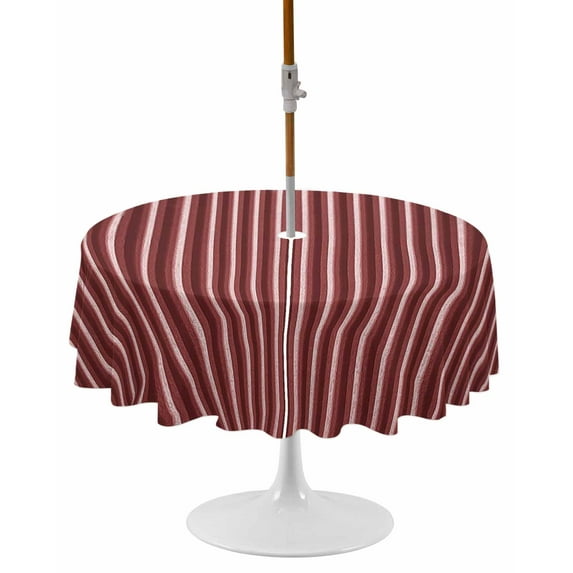 Abstract Red, Round Outdoor Tablecloth, Waterproof Table Cloth Cover ...