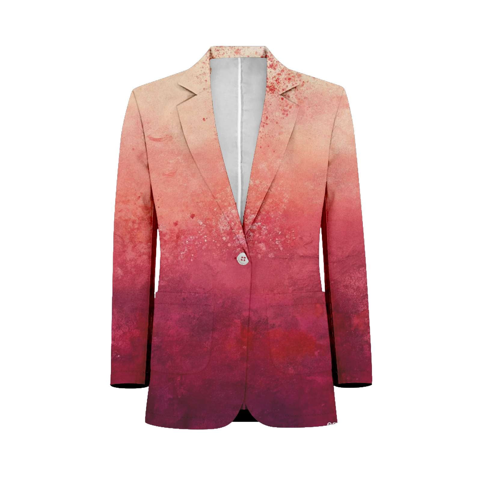 Abstract Red Watercolor Texture Customized Men's Suits full man Shawl ...