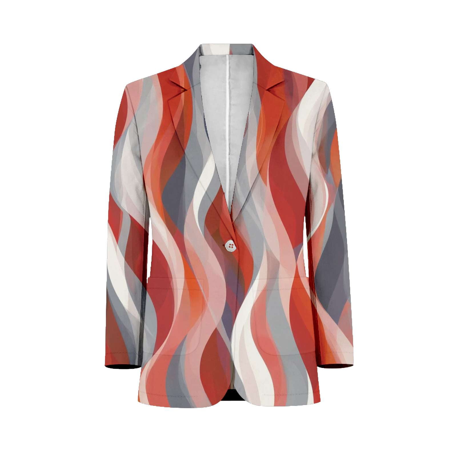 Abstract Red Wavy Pattern Mens Suits Shawl Collar Slim Fit Suit Mens ...