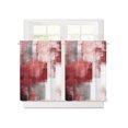 Abstract Red White Gradient Short Blackout Curtains 36 Inch Long,Retro ...