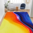 Abstract Red, Yellow, and Blue Rug,Home Decor Gifts, Modern Trendy Area ...