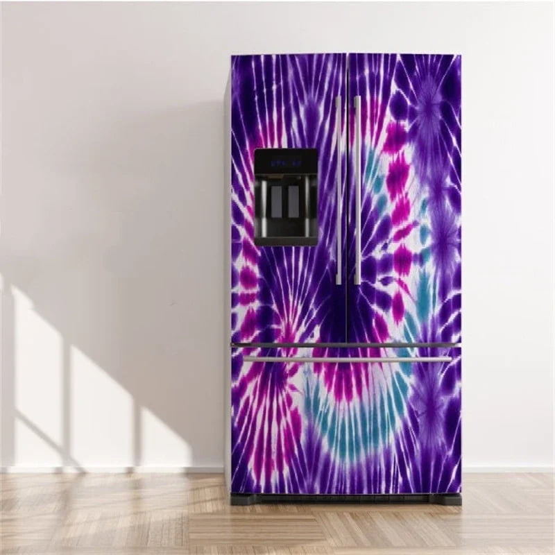 Abstract Refrigerator Stickers Swirl Black Hole Spatial Art Fridge ...