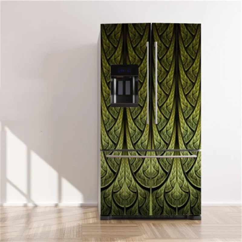 Abstract Refrigerator Stickers Swirl Black Hole Spatial Art Fridge ...