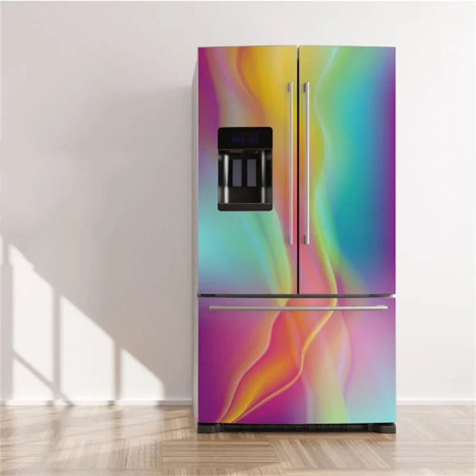Abstract Refrigerator Stickers Swirl Black Hole Spatial Art Fridge ...