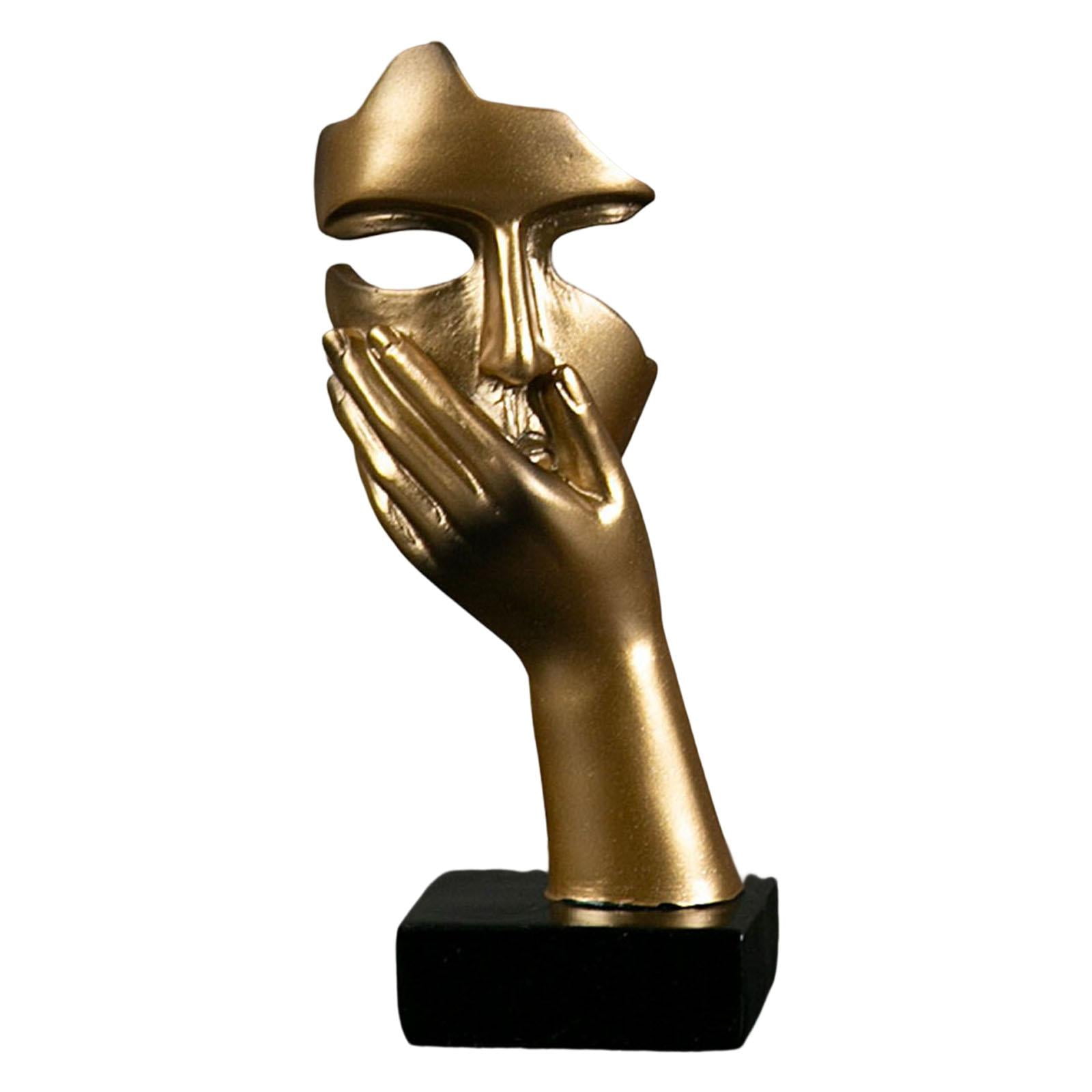 Abstract Resin Thinker Statue Figurine Human Face Sculpture for ...