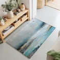 Abstract Retro Beach Seagull Rectangle Rug 2'x3' Ocean Oil Painting Art ...