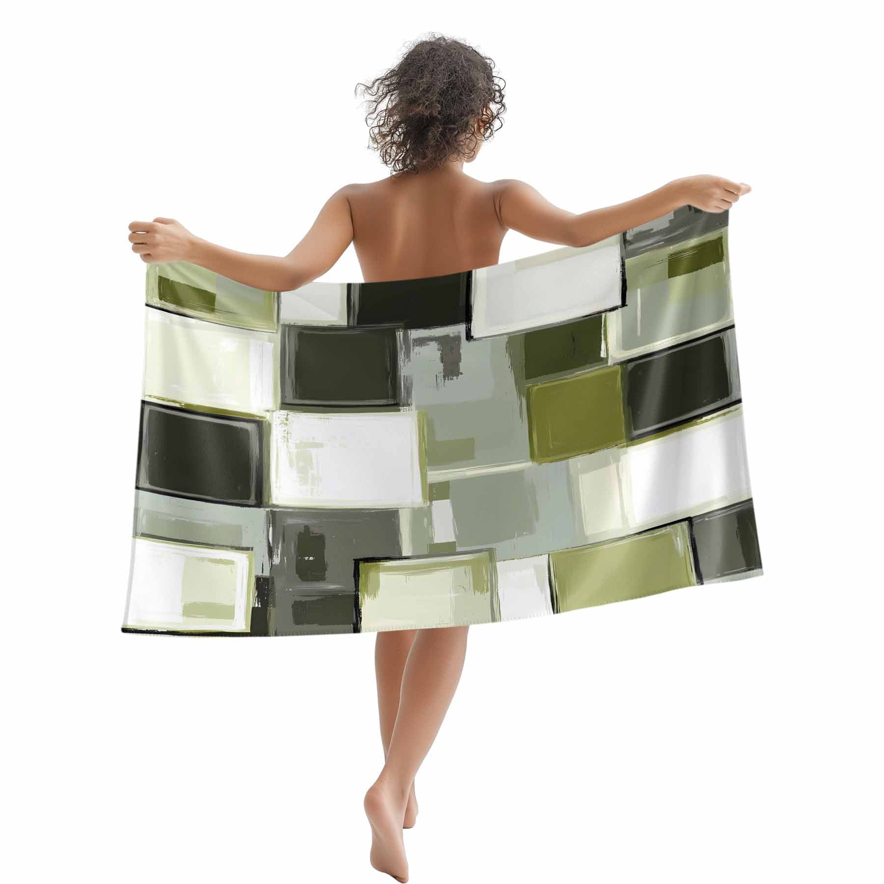 Abstract Retro Beach Towels Blanket Soft&Absorbent Quick Dry Microfiber ...