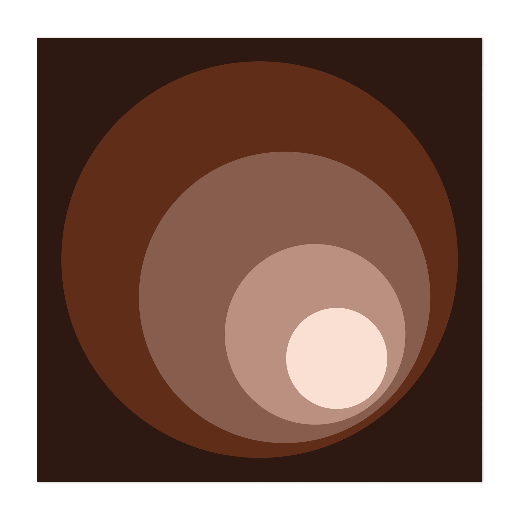 Abstract - Retro Circles Browns Taupes Cream - Digital Art Abstract ...