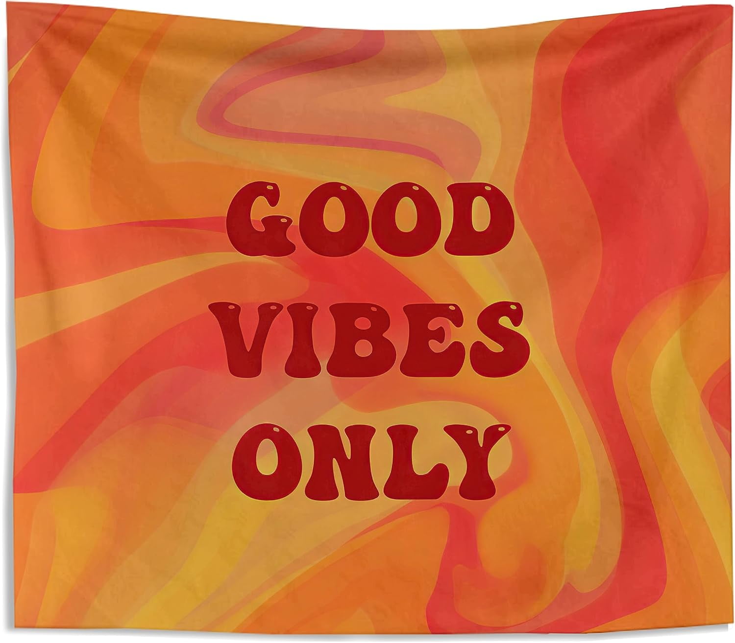 Abstract Retro Groovy 70s 80s Orange Tapestry Wall Hanging 50x60 Inches ...