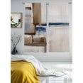 Abstract Retro Shabby Wall Chiffon Sheer Curtains 63 Inches Long ...