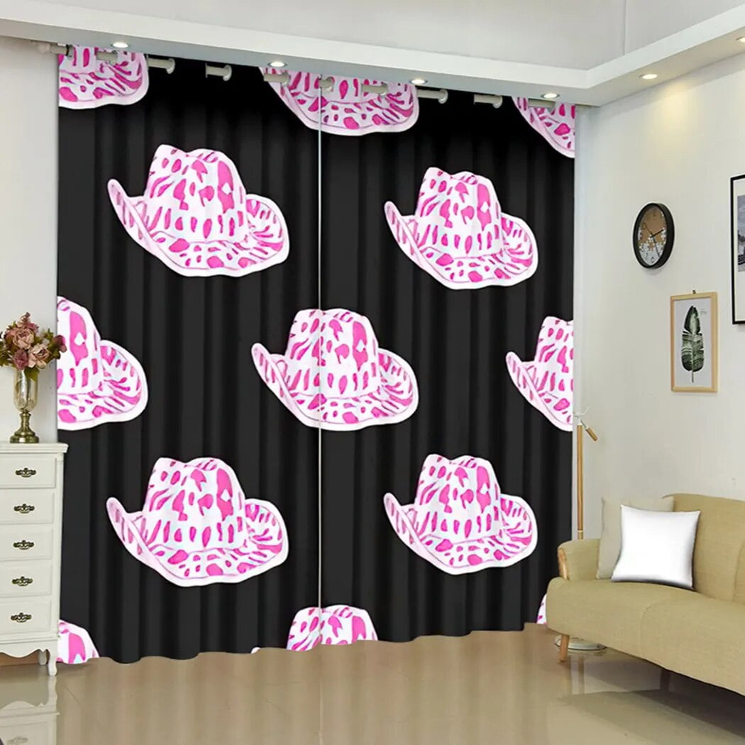 Abstract Retro Spots Of A Cow Print Curtain Black And White Pongee ...