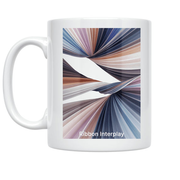 Abstract Ribbon Art Design - Art Lover - 11 oz Ceramic Coffee Mug ...