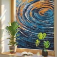 Abstract Ripples Window Privacy Film Rainbow Static Cling Stain Glass ...