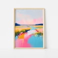 Abstract River Landscape Poster Colorful Pastel Coastal Marsh Nature ...
