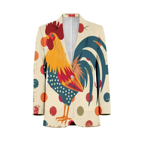 Abstract Rooster Polka Dots Customized Men's Suits full man Shawl ...