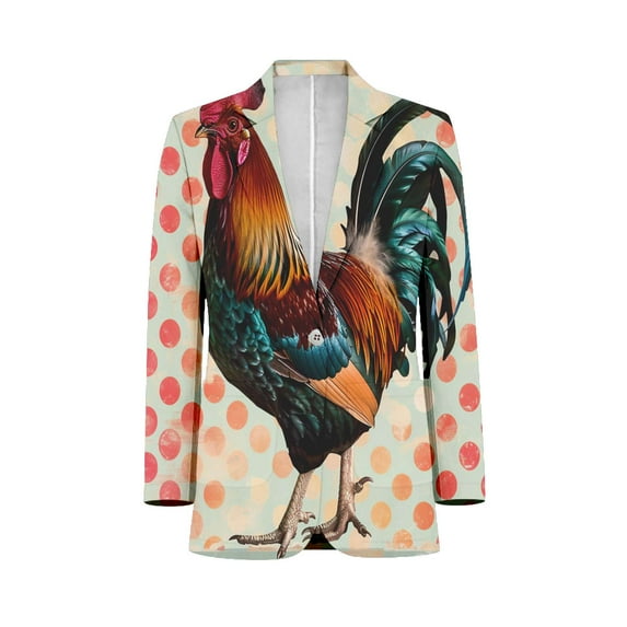 Abstract Rooster Polka Dots Customized Men's Suits full man Shawl ...