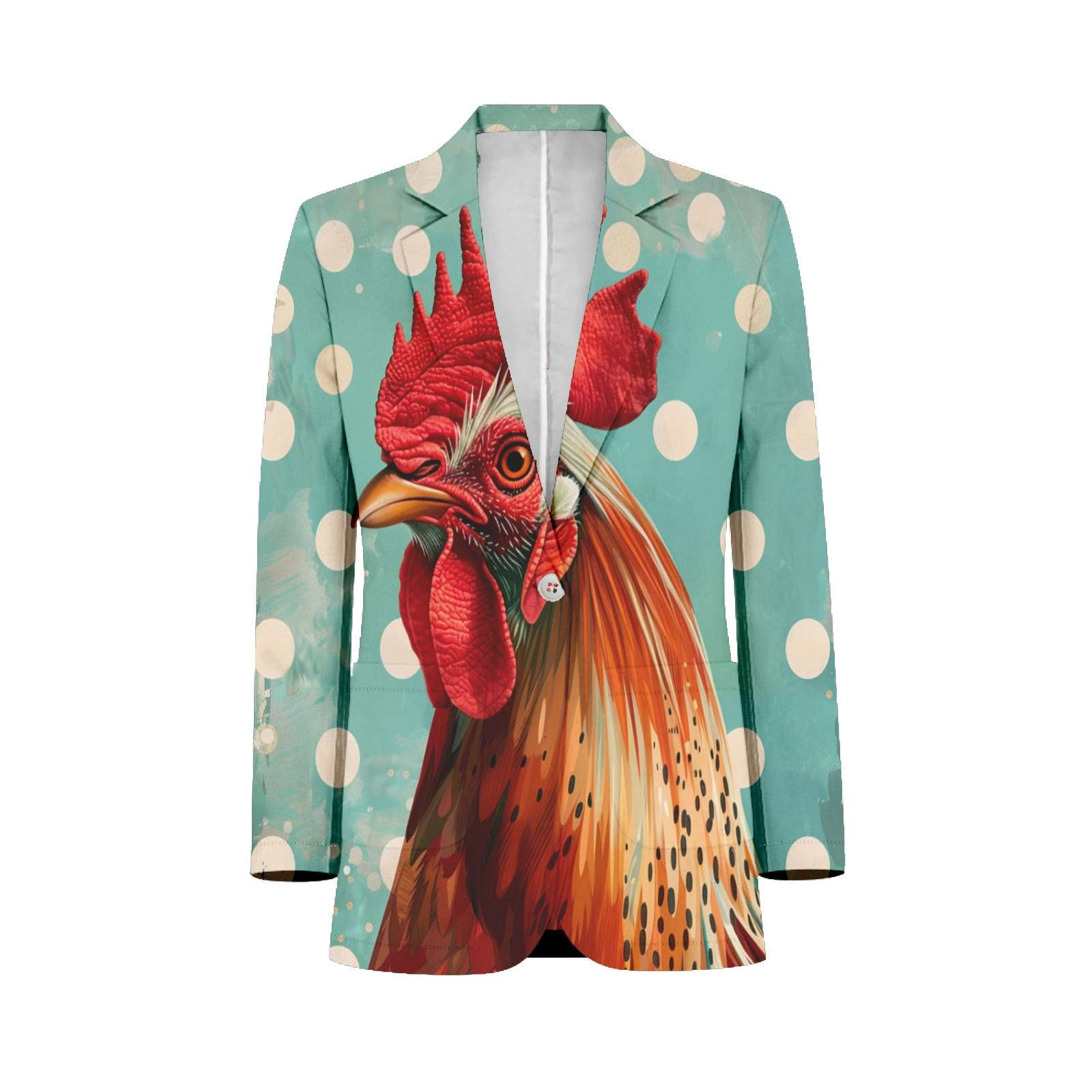 Abstract Rooster Polka Dots Customized Men's Suits full man Shawl ...