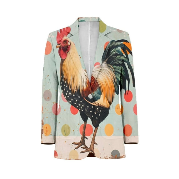 Abstract Rooster Polka Dots Customized Men's Suits full man Shawl ...