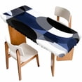 Abstract Round Fitted Rectangle Tablecloth 32" x 96" Visual Art Blue ...