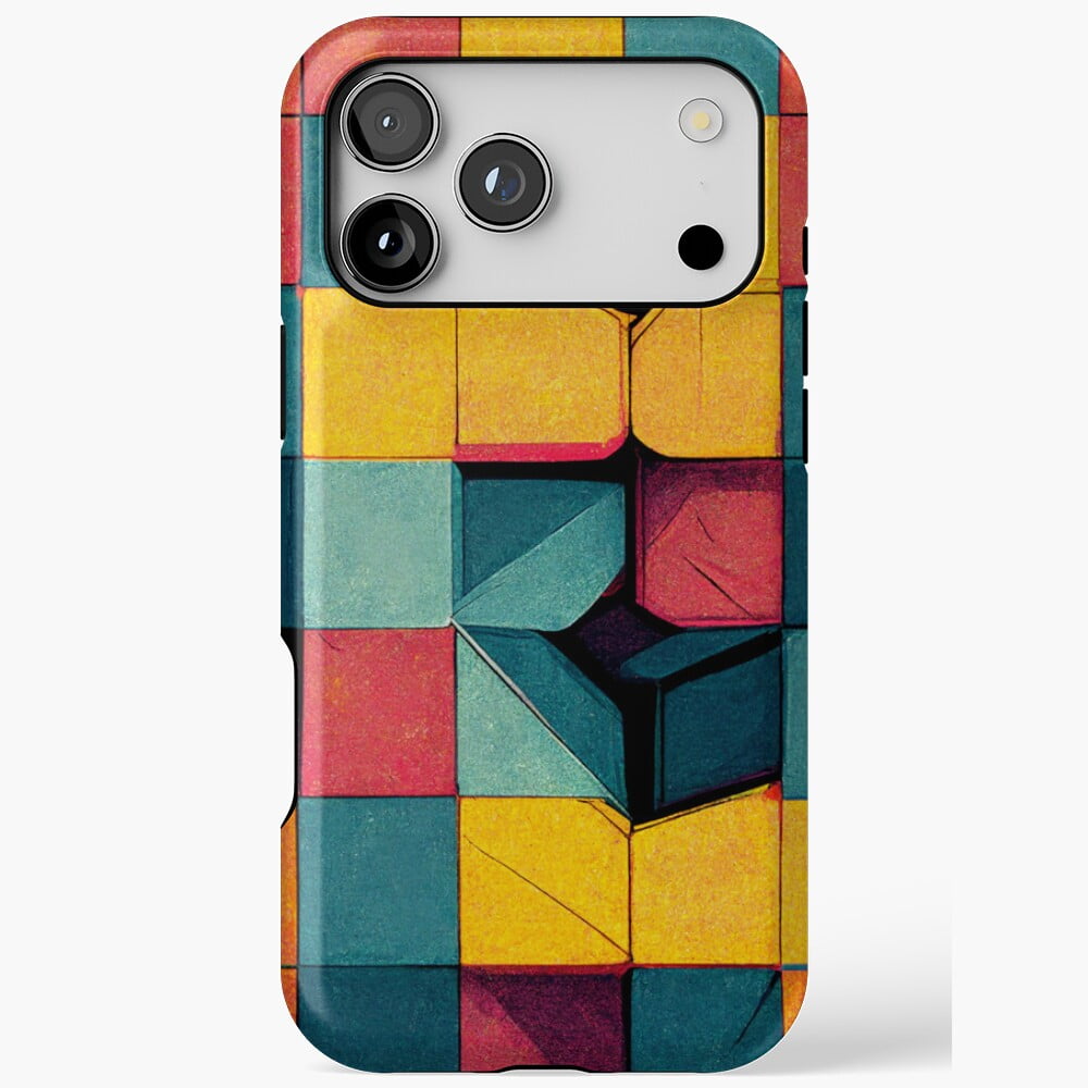 Abstract Rubik Cube Graphic Print Protective and Compatible iPhone 11 ...