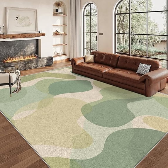 Abstract Rug , Sage Green Area Rugs for Living Room Bedroom Kitchen ...