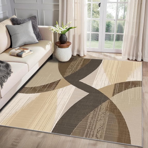 Abstract Rugs for Living Room ,Modern Minimalist Area Rug Washable Non ...