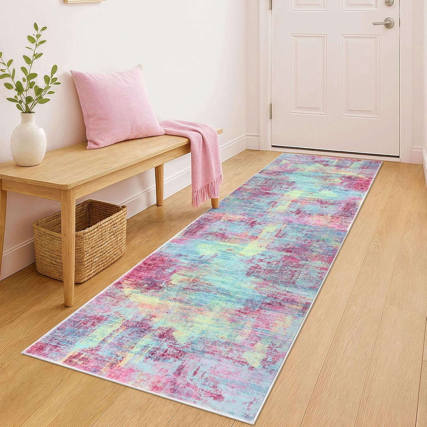 Abstract Runner Rug 2x6 Ft Washable Runners for Hallways, Non Slip ...