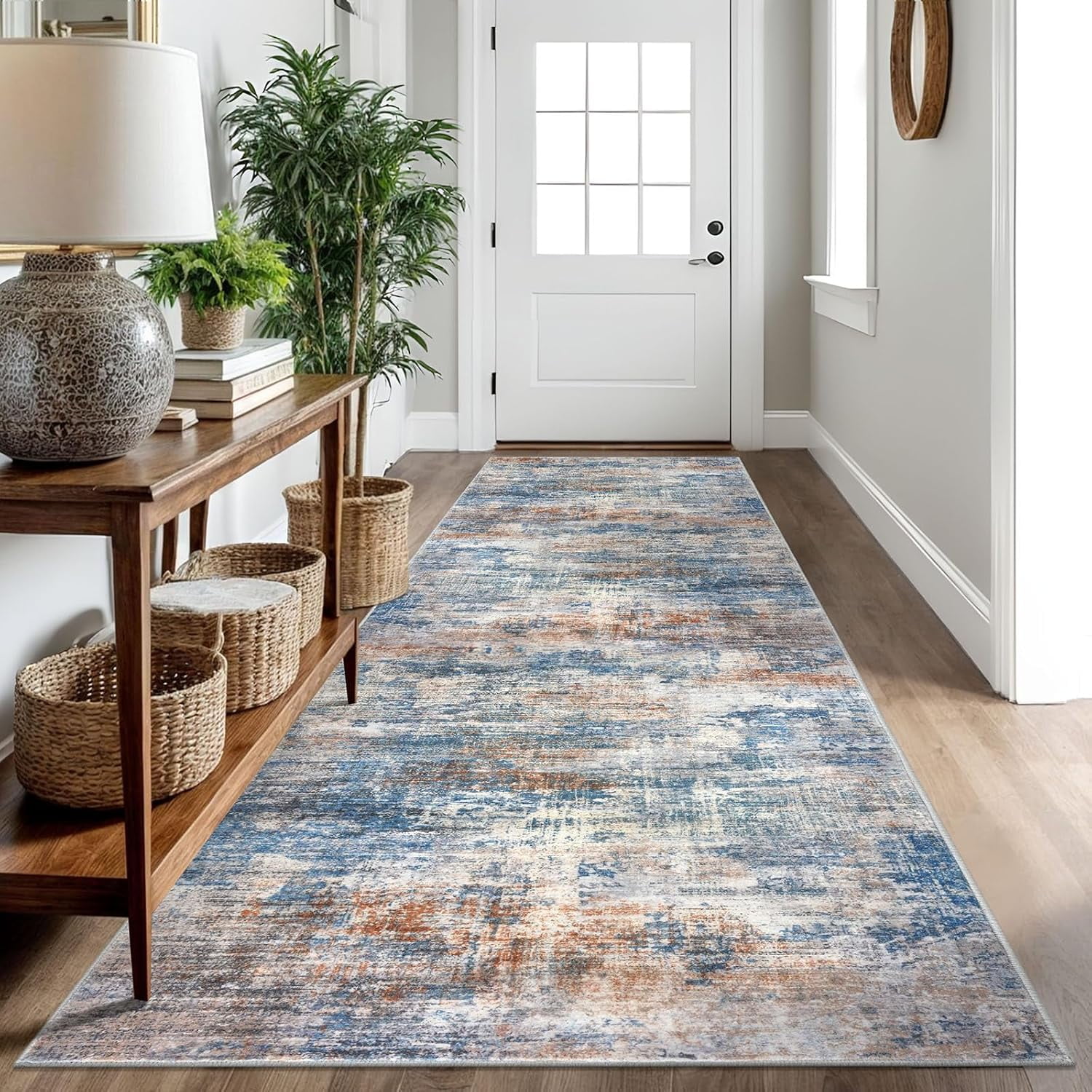 Abstract Runner Rug 3x10 Ft Washable Runners for Hallways, Non Slip ...
